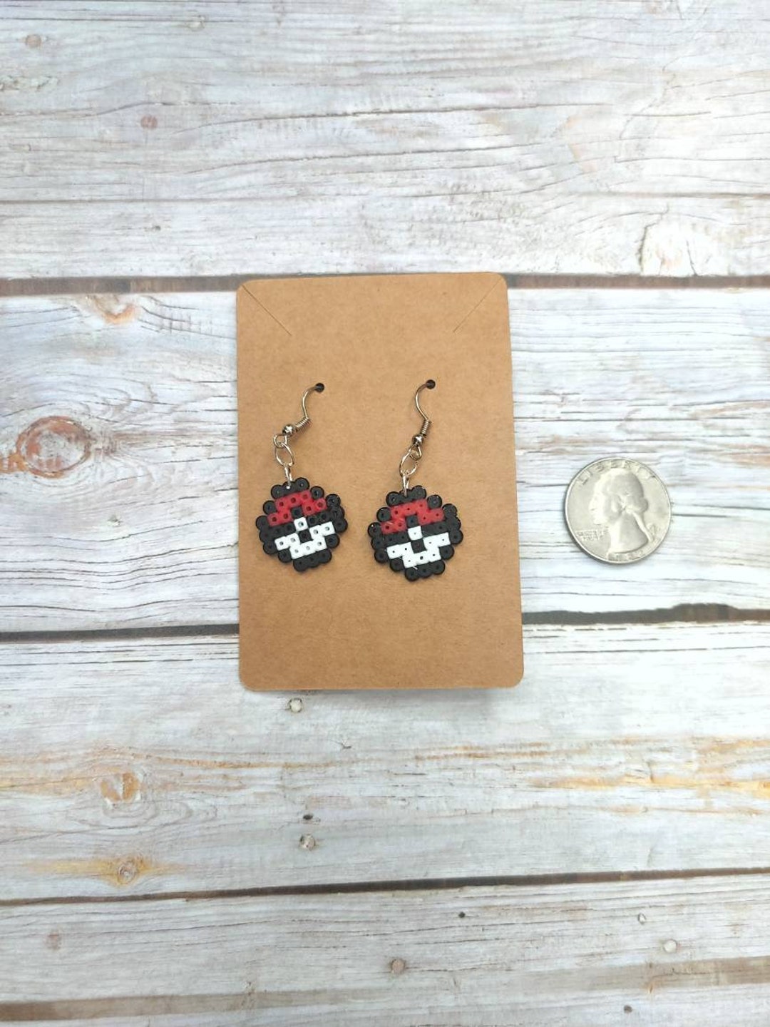 Poke-ball Perler Bead Pokemon Earrings - Etsy