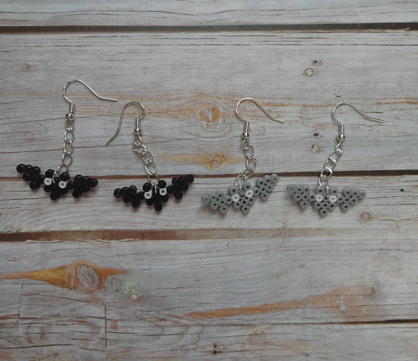 Small Halloween Perler Bead Bat Earrings - Etsy