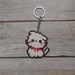 Cute Cat Perler Bead Keychain - Etsy