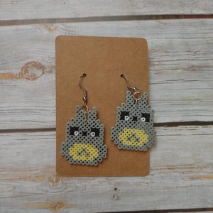 Totoro Inspired Perler Bead Earrings. Studio Ghibli - Etsy