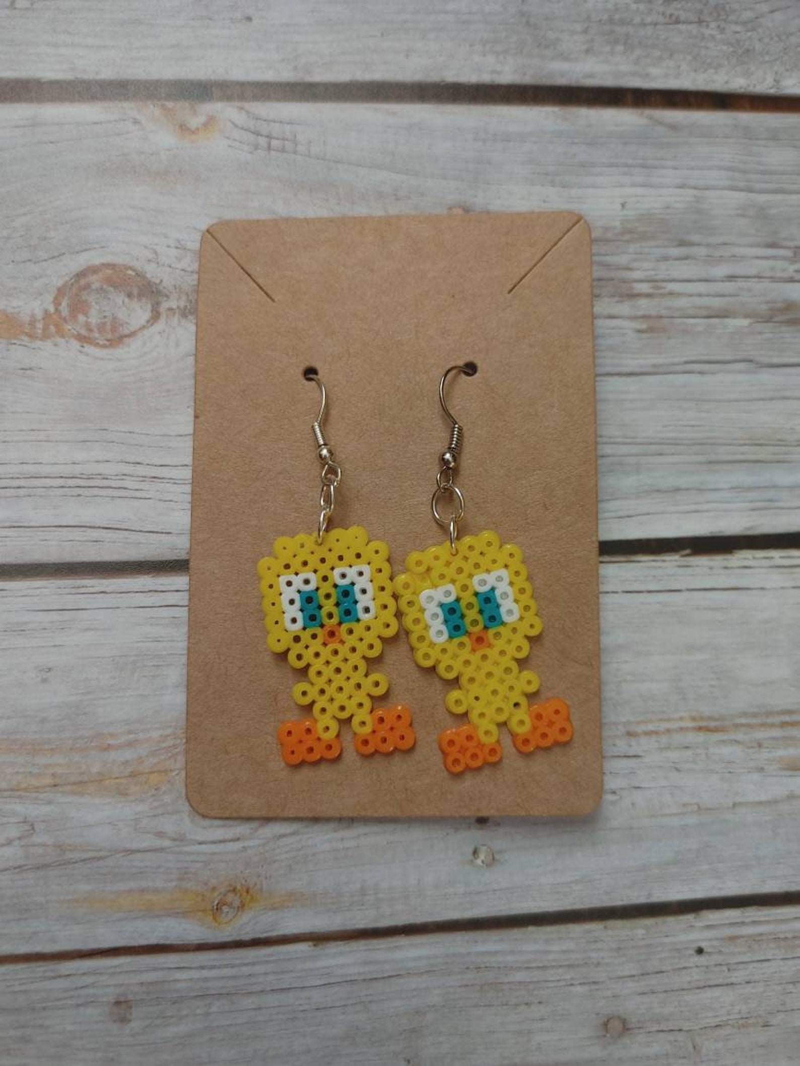 Tweety Looney Tunes Perler Bead Earrings - Etsy
