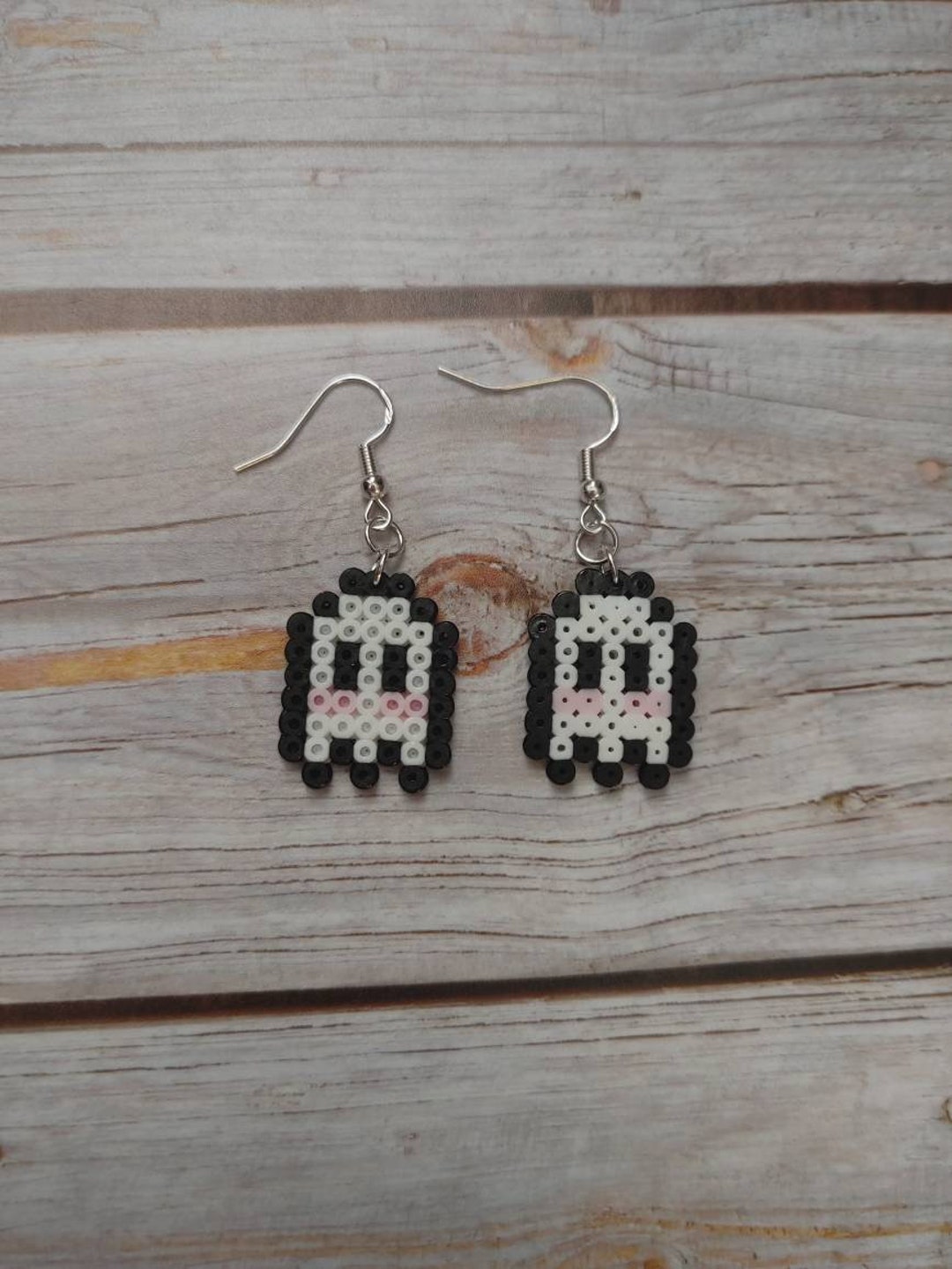 Cute Ghost Perler Bead Earrings - Etsy