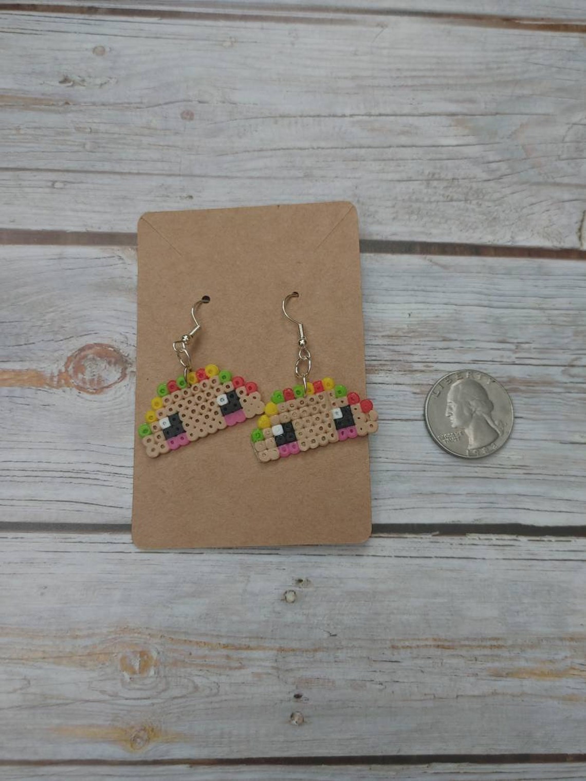 Adorable Handmade Food Perler Bead Dangle Earrings - Etsy