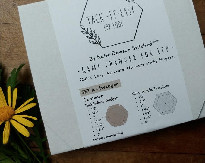 Tack-it-easy Set A: Full Set of Hexagons EPP Tool and Acrylic Templates ...