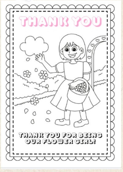 Flower Girl and Ring Bearer Coloring and Activity Book! Help Build ...