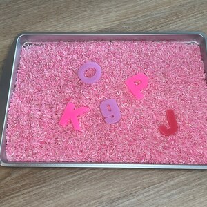 PINK RESIN LETTERS and Numbers, Teaching Aid for Kids, Sensory Play ...