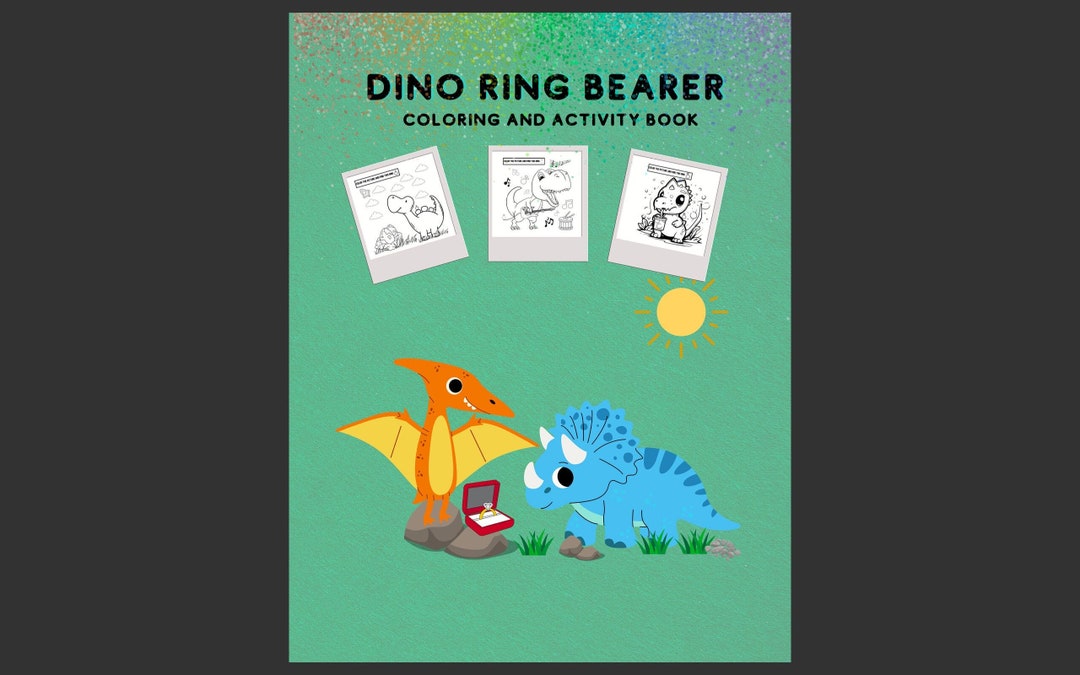 RING BEARER DINOSAUR Coloring and Activity Book! Help the Dinosaurs ...