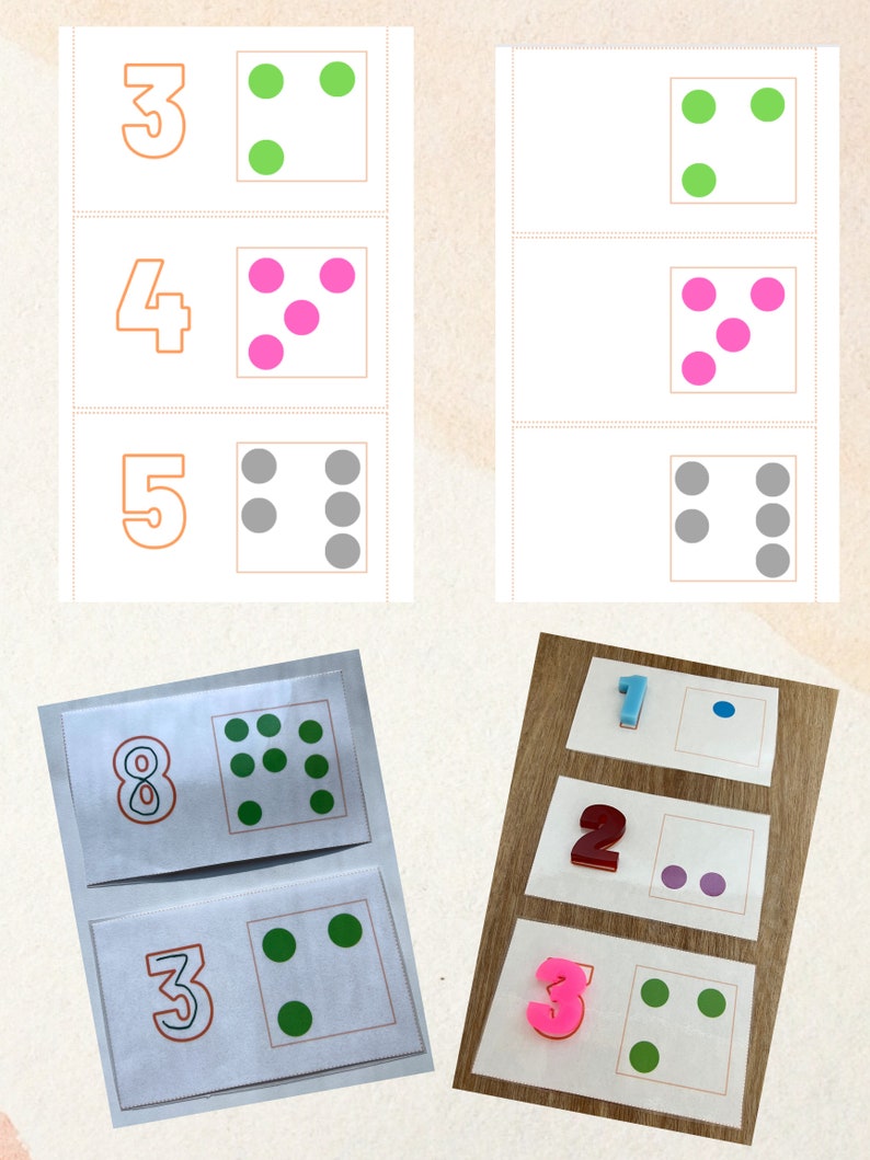 NUMBER CARDS Quick Look Cards Kindergarten Math Pre-k Math - Etsy