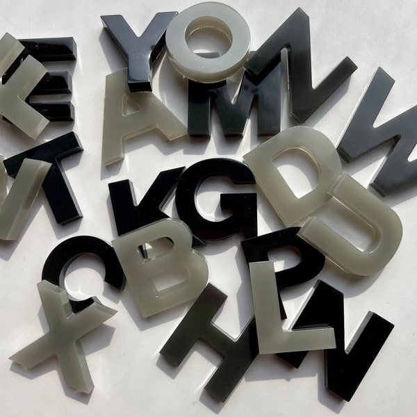 Grey Letters - Etsy
