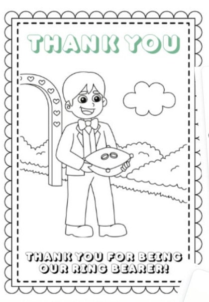 Flower Girl and Ring Bearer Coloring and Activity Book! Help Build ...