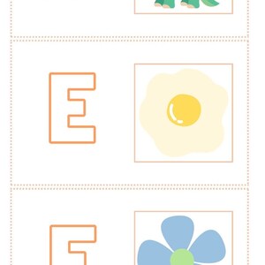 BEGINNING SOUND Picture Match, Printable Alphabet Cards, Kindergarten ...