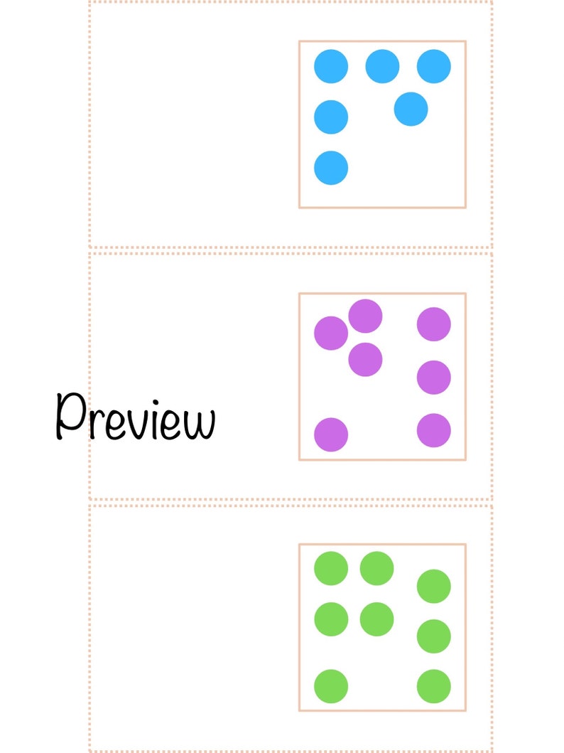 NUMBER CARDS, Quick Look Cards, Kindergarten Math, Pre-k Math, Counting ...