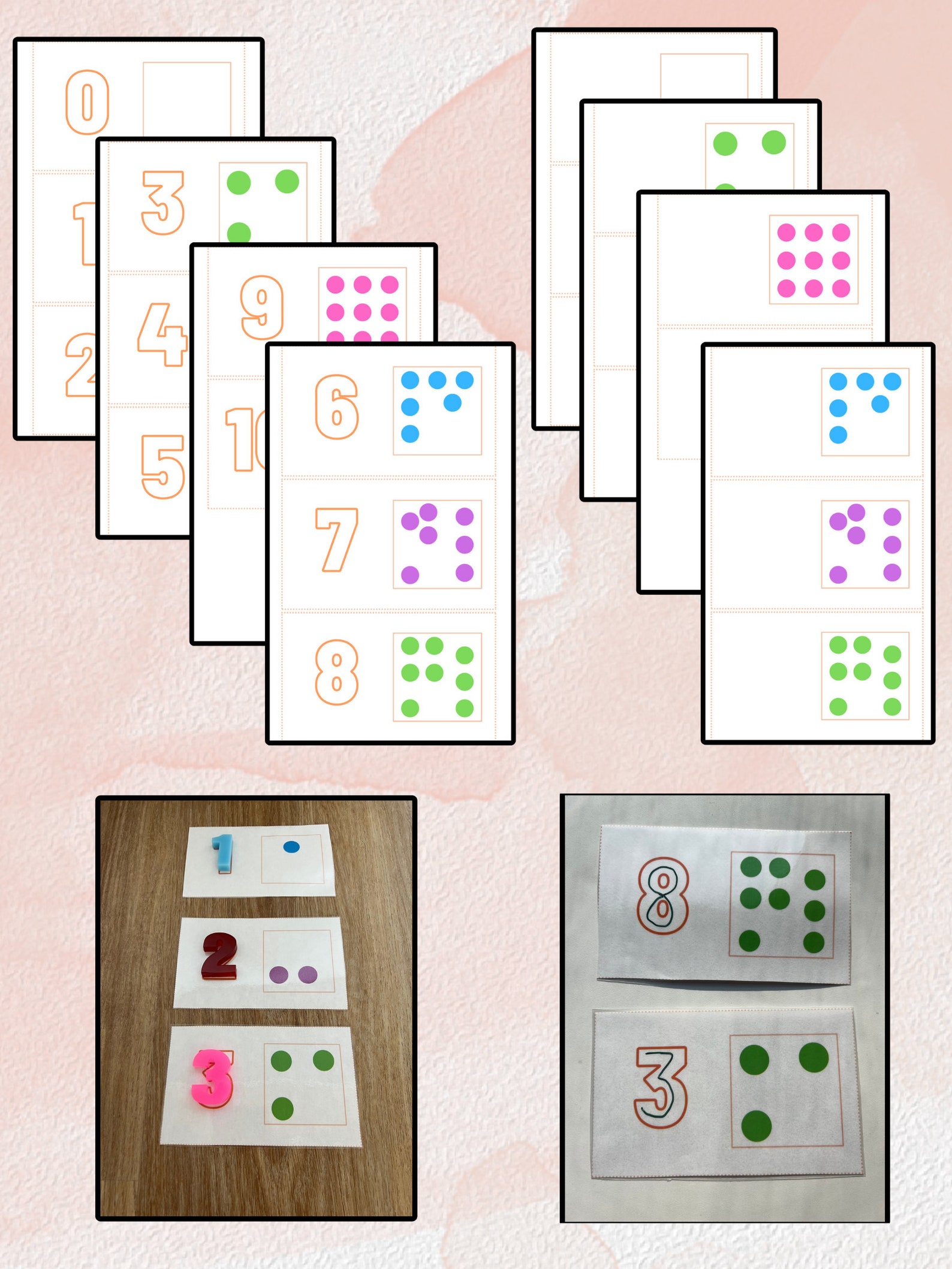 NUMBER CARDS, Quick Look Cards, Kindergarten Math, Pre-k Math, Counting ...