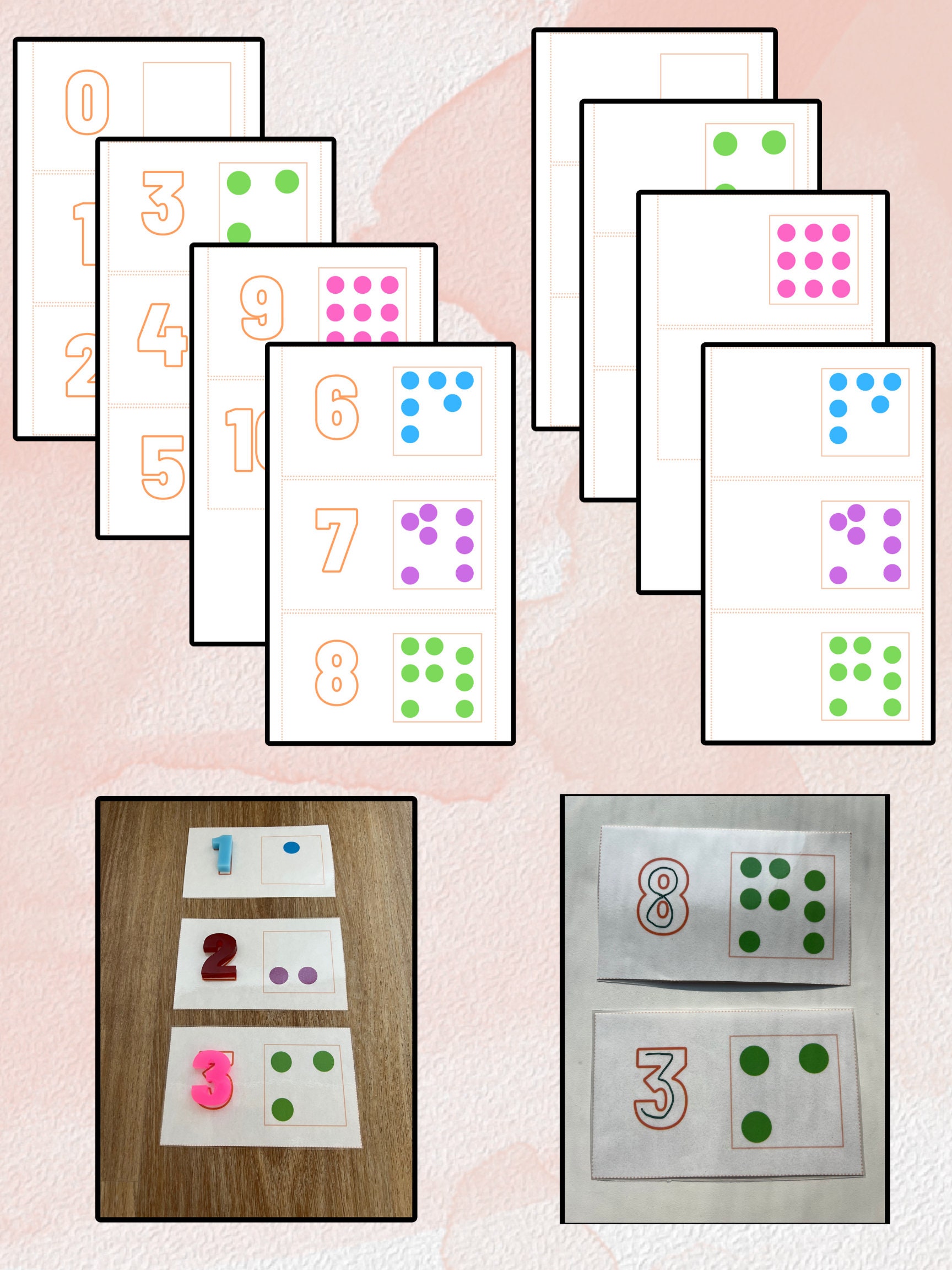 NUMBER CARDS, Quick Look Cards, Kindergarten Math, Pre-k Math, Counting ...