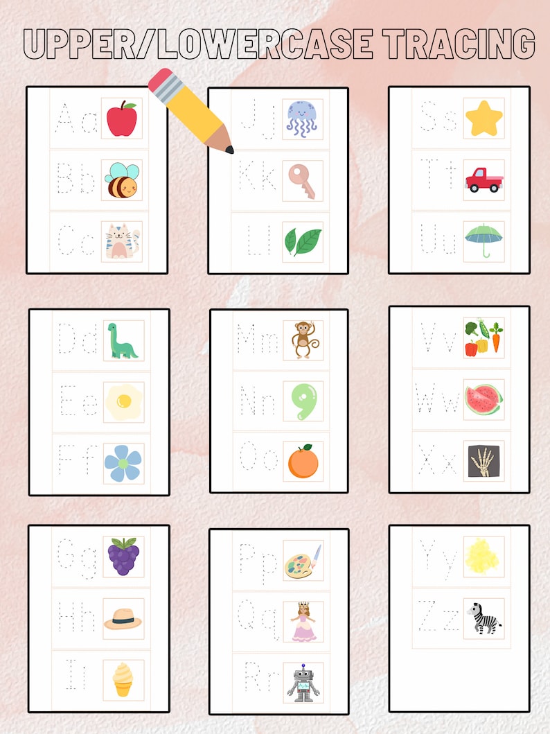 LETTER TRACING, Uppercase, Lowercase, Letter Sounds, Handwriting ...