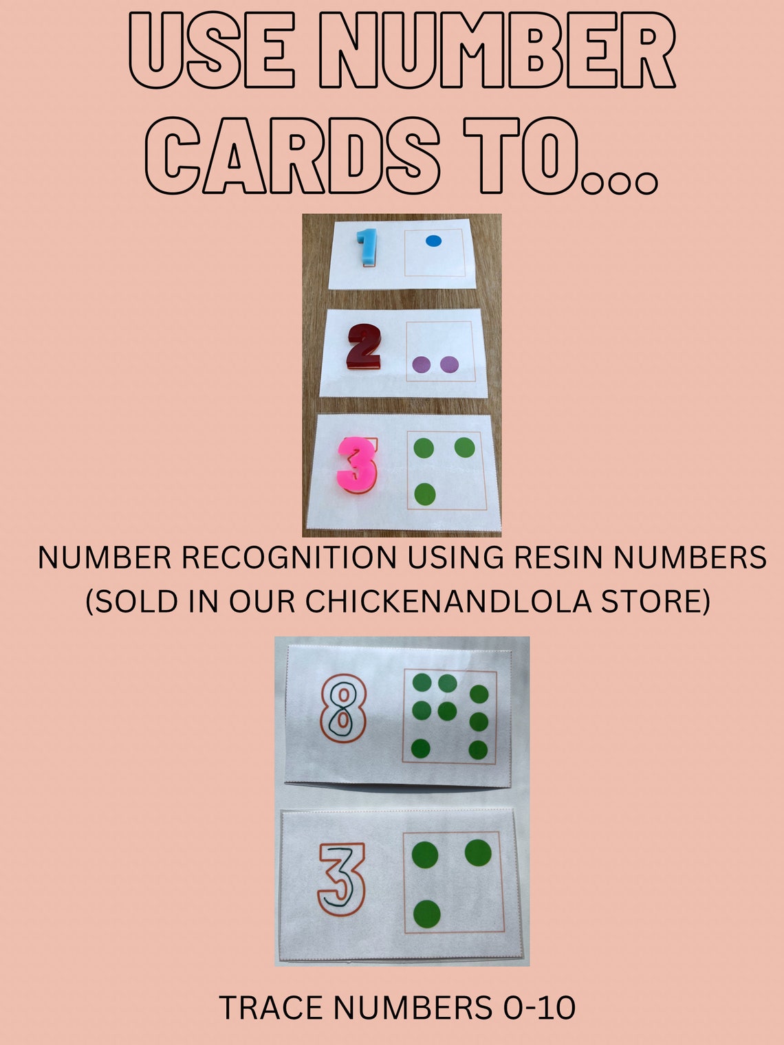 NUMBER CARDS, Quick Look Cards, Kindergarten Math, Pre-k Math, Counting ...
