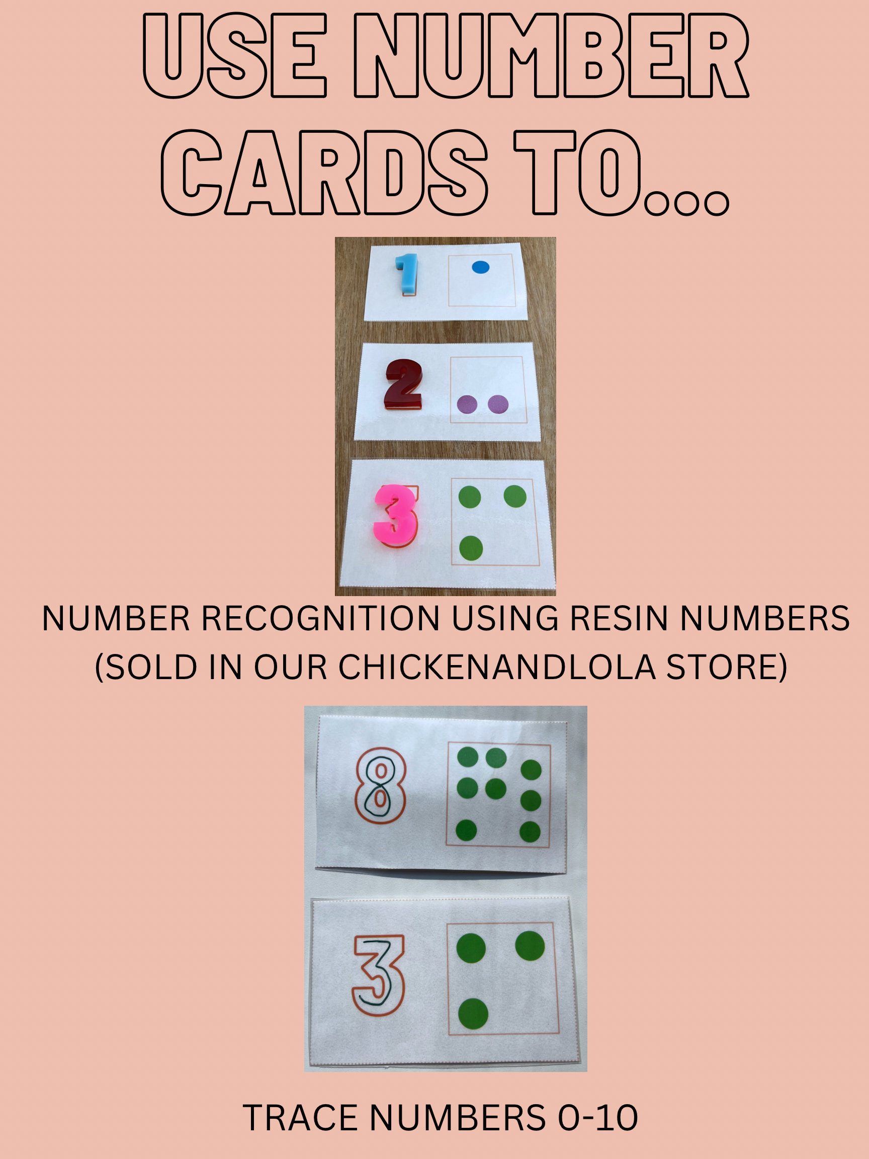 NUMBER CARDS, Quick Look Cards, Kindergarten Math, Pre-k Math, Counting ...