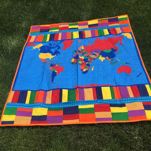 Quilt World Map Patterns - Etsy