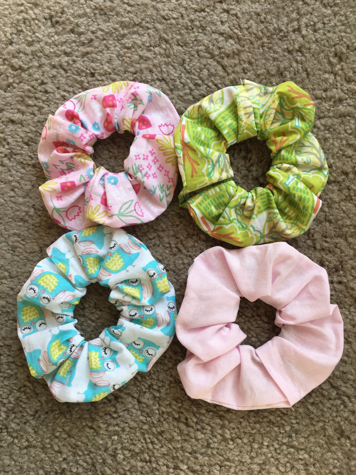 Set of 4 Cute Scrunchies | Etsy