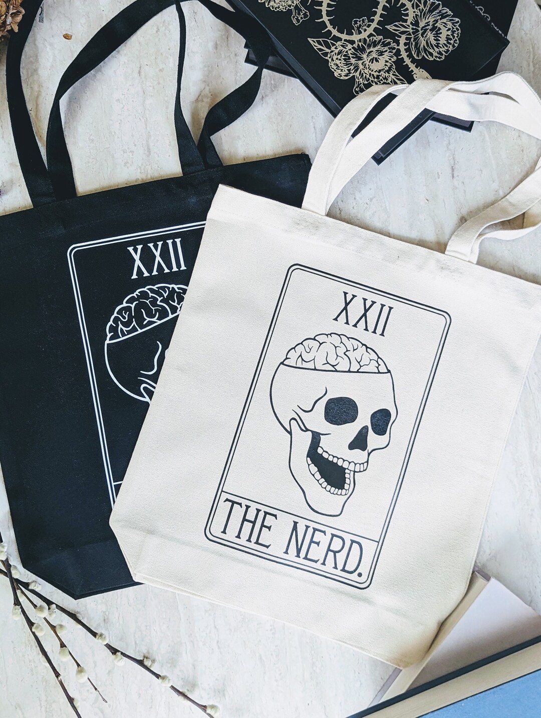The Nerd Tarot Cards Canvas Tote Bag, Booktok Bookish Gifts Tote Bag ...
