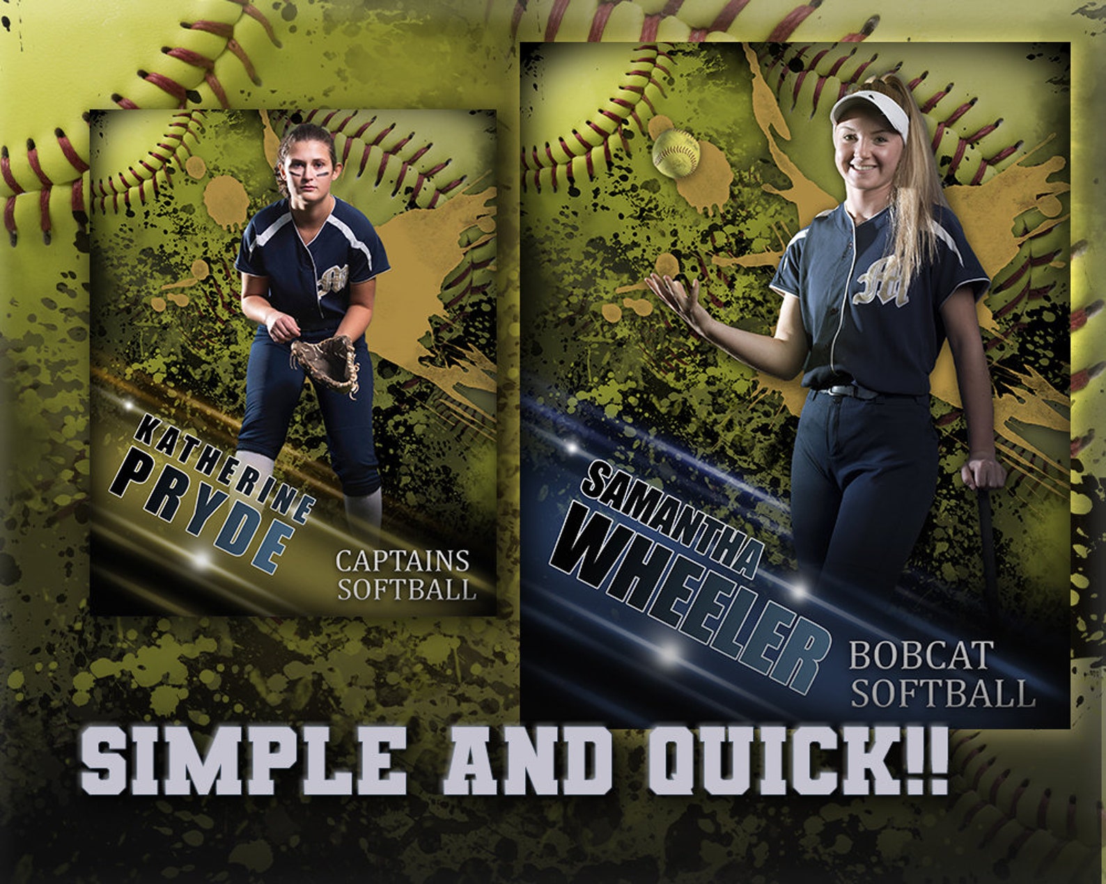 Softball Banner PSD | Etsy