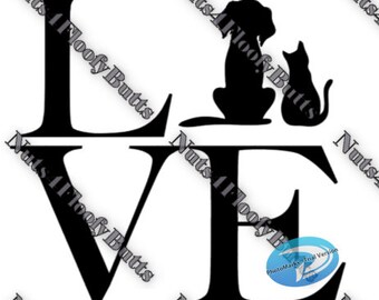Pet SVG Dog and Cat Love Collection LL081 SVG DXF Fcm Ai Eps Png Jpg ...