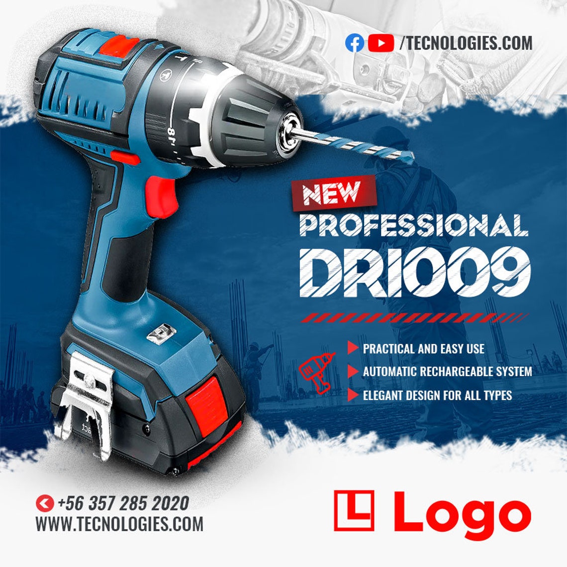 Drill Machine Flyer Templates - Etsy