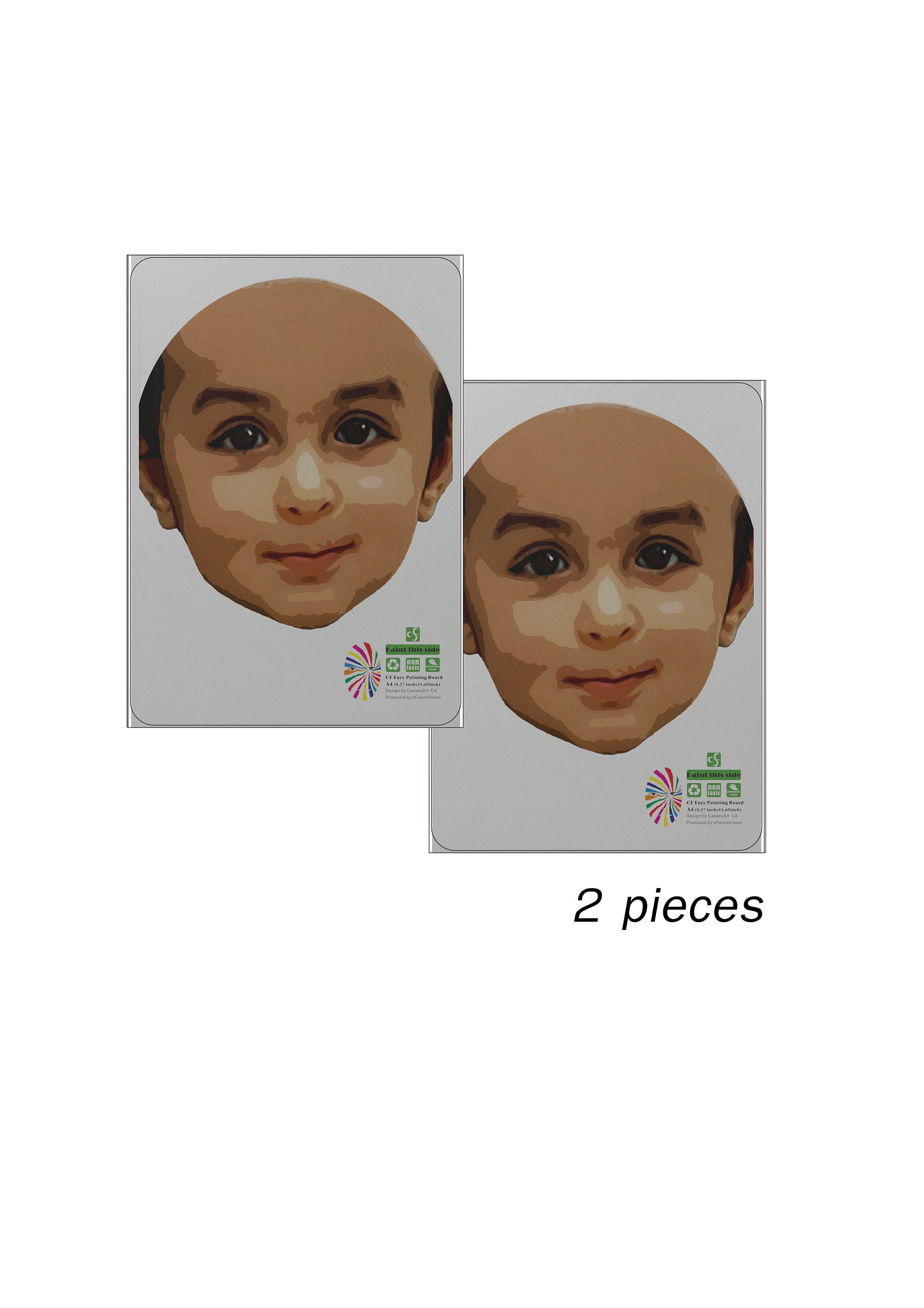 Face Paint Board, Face Painting Practice Board, Painting Learning Sheet ...