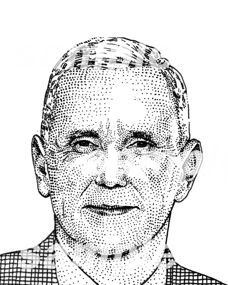 Stipple Art/ Custom Ink Portrait/ Hedcut/ Stipple Drawing/ Hand Drawn ...