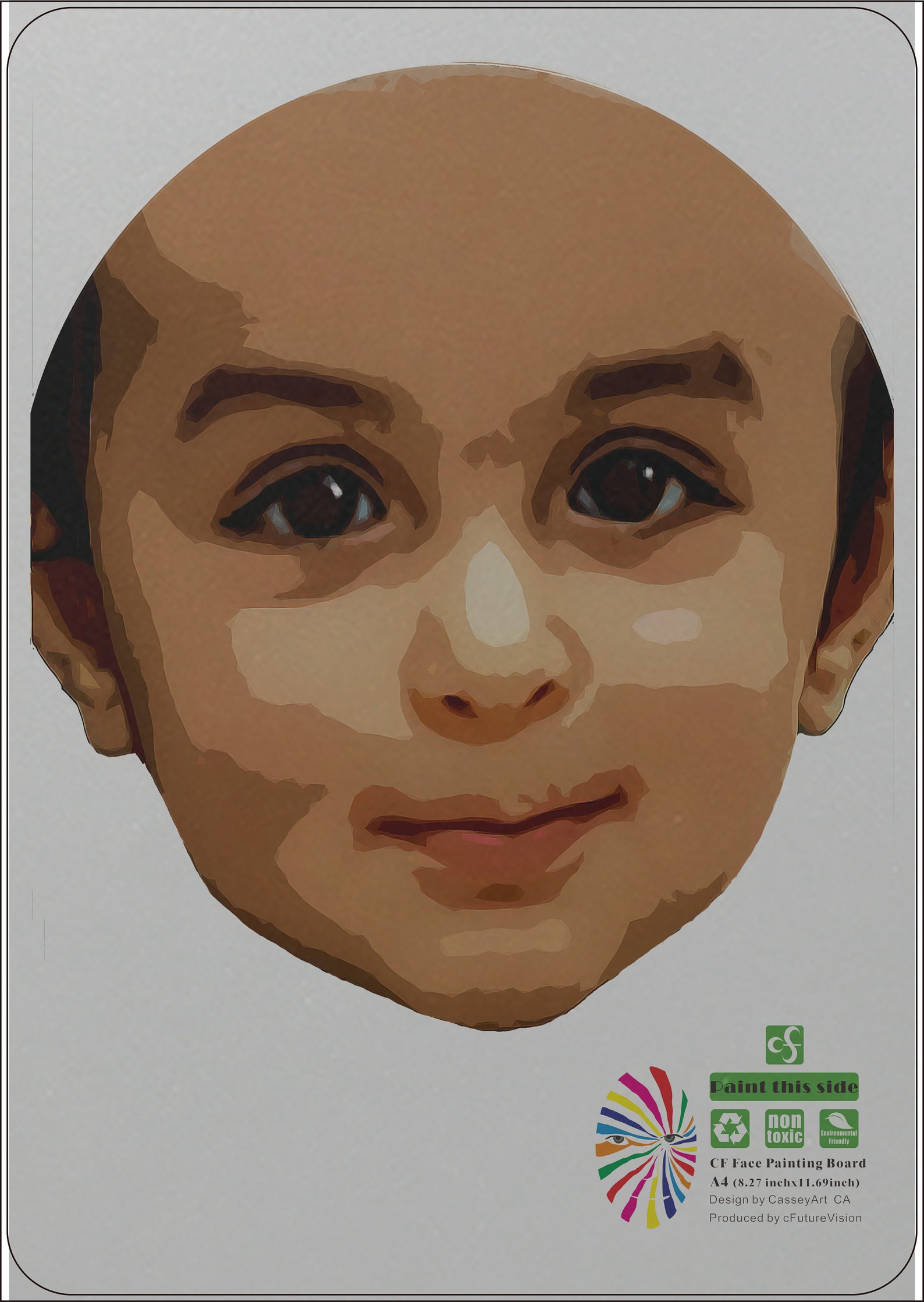 Face Paint Board, Face Painting Practice Board, Painting Learning Sheet ...