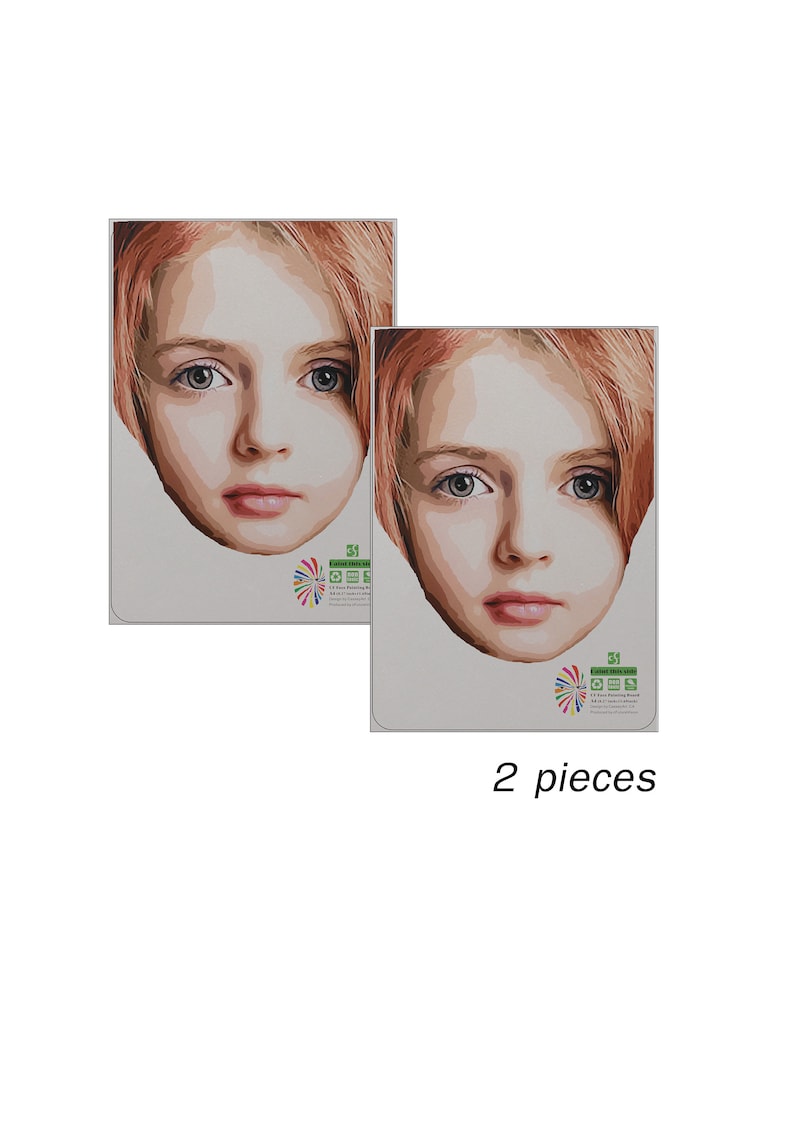 Face Paint Board, Face Painting Practice Board, Painting Learning Sheet ...