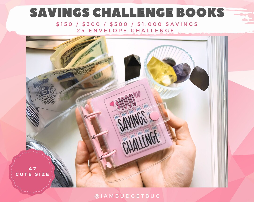Savings Challenge Books | 150 - 1,000 Savings | 25 Envelope Challenge ...