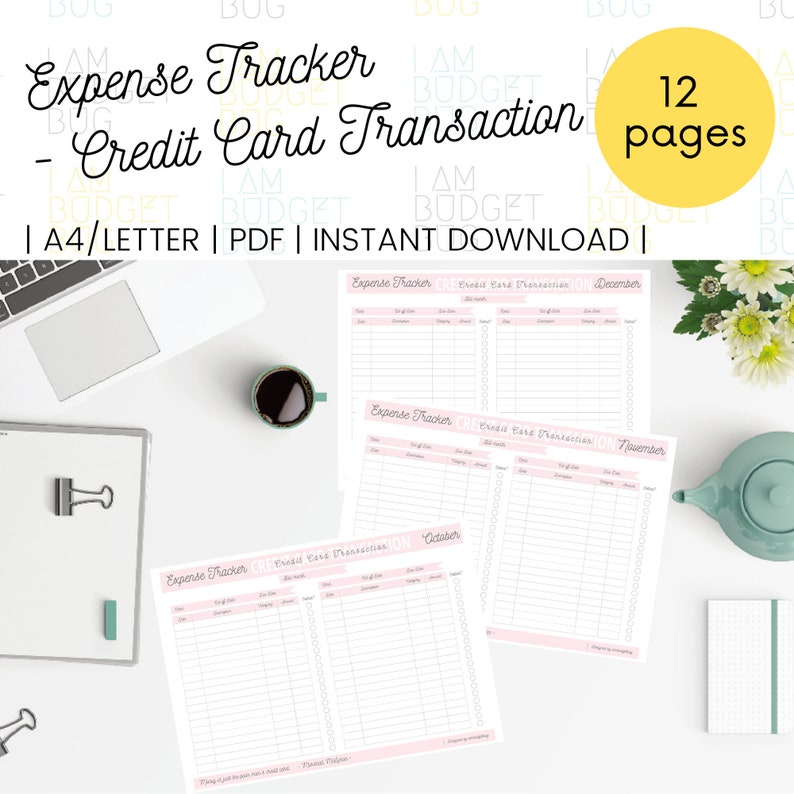 CREDIT CARD TRANSACTION Tracker, Budget Planner Sheet , Daily Income ...