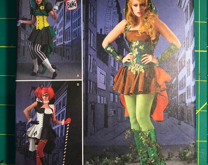 Simplicity 1091 Cosplay Poison Ivy Harley Quinn Misses Costume Patterns ...