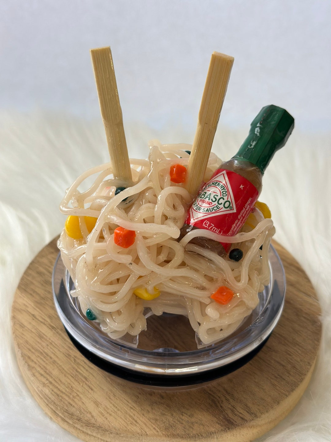 LID ONLY, 3D Hot Sauce and Noodle Topper, 20oz Skinny or 20oz Regular ...