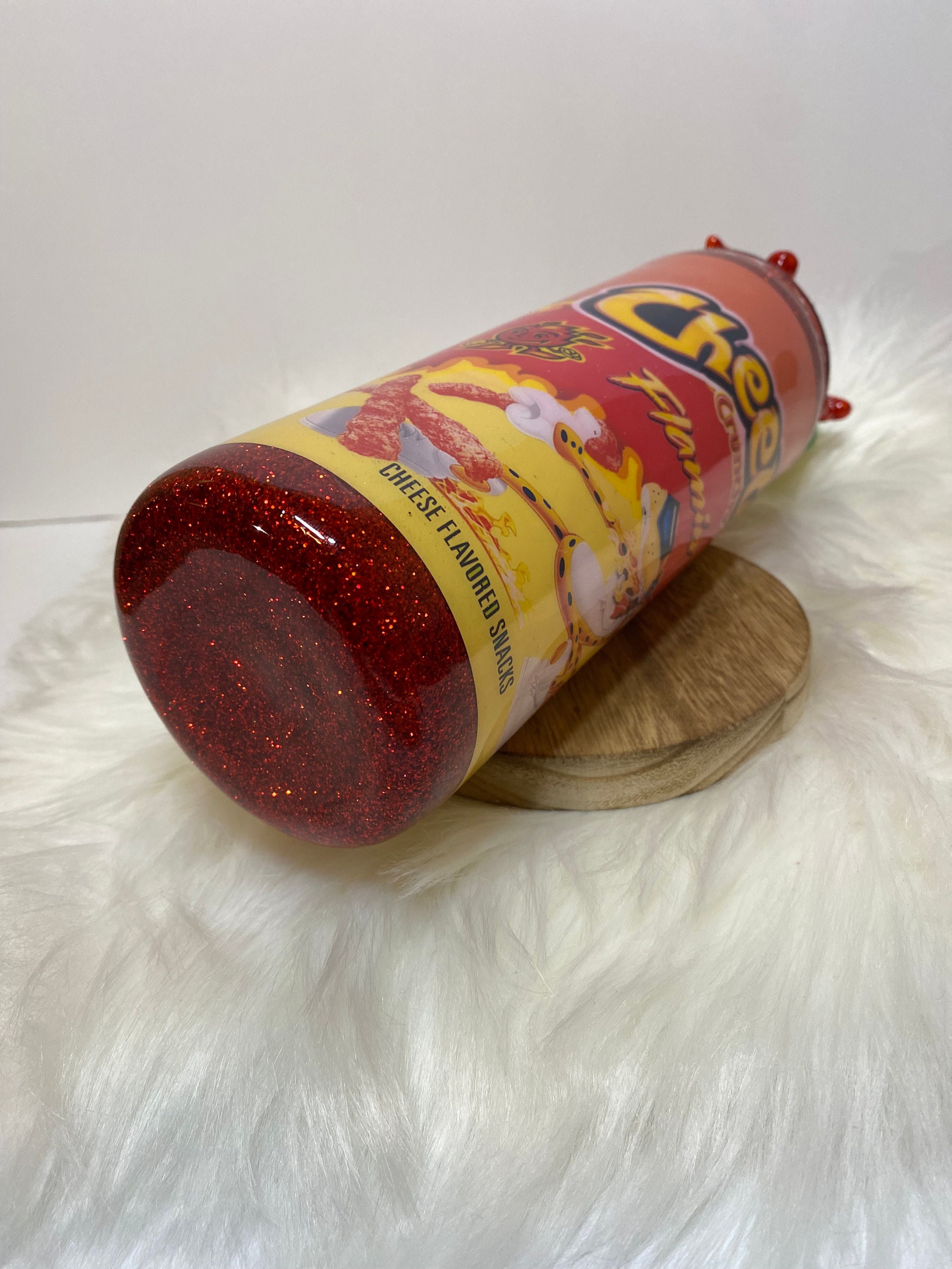 Hot Cheetos, Stainless Steel Skinny Tumbler, Red Glitter or Plain Red ...
