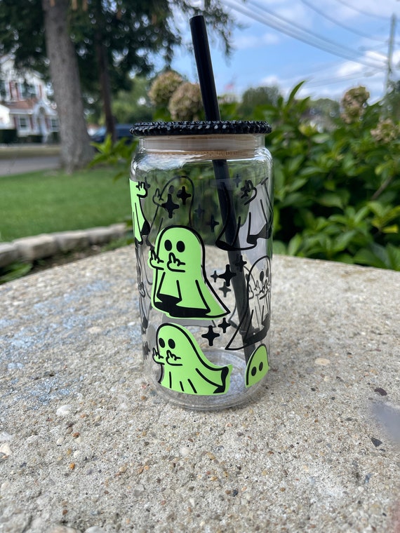 Middle Finger Ghost Glass - Etsy