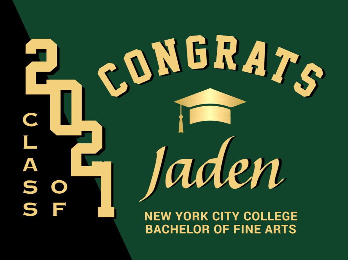 3 GRADUATION CONGRATULATIONS SIGNS Multicolor 24x18 - Etsy