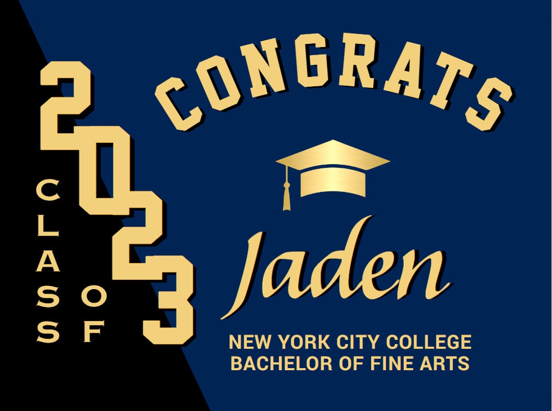 3 GRADUATION CONGRATULATIONS SIGNS; Multicolor 24x18" Editable ...