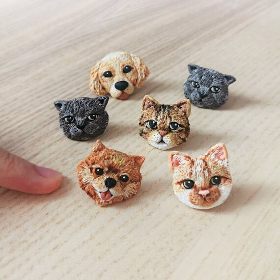 Custom made polymer clay pet studs/Made to order/contact for | Etsy