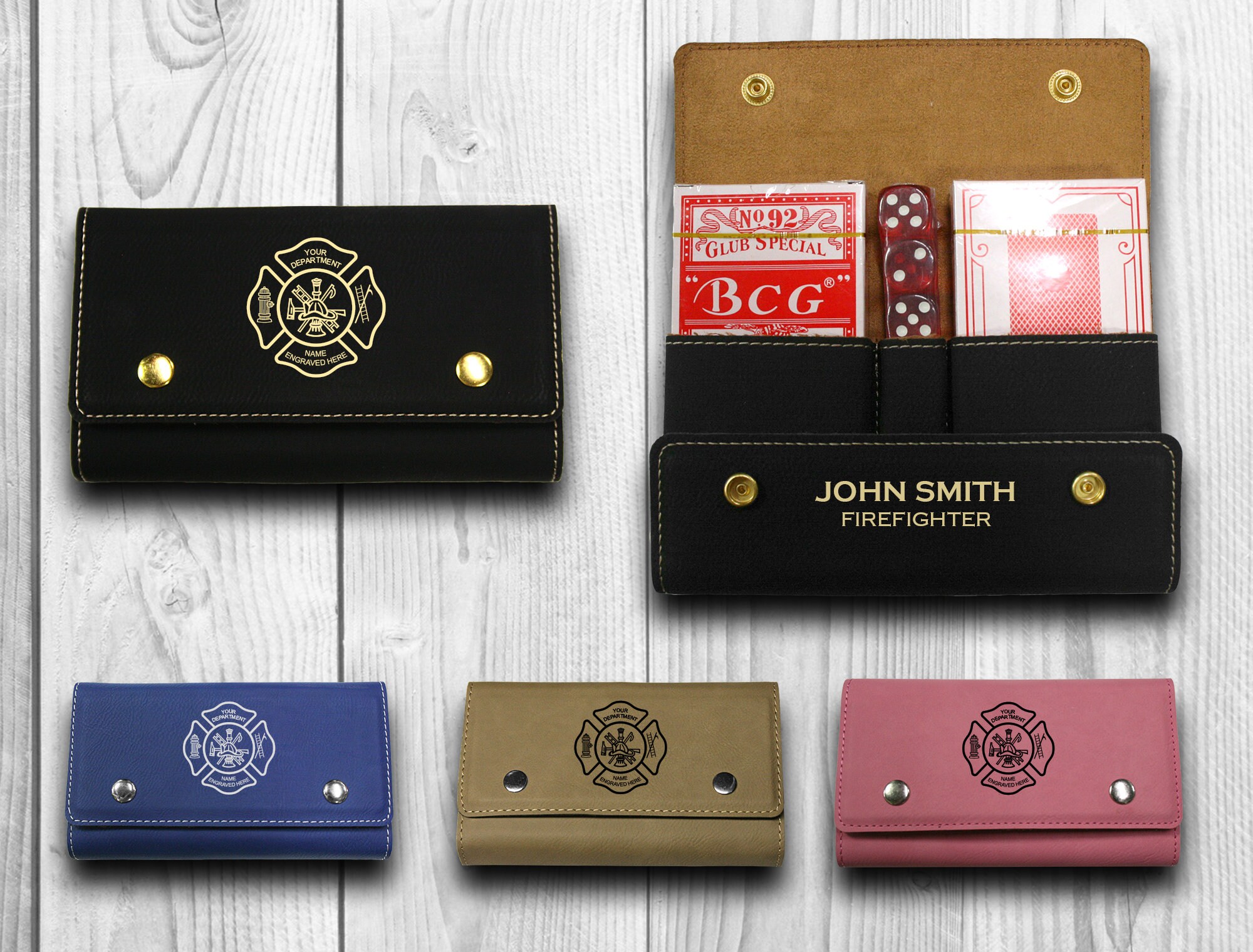 Custom Firefighter Card and Dice Game Set - Firefighter Game ...