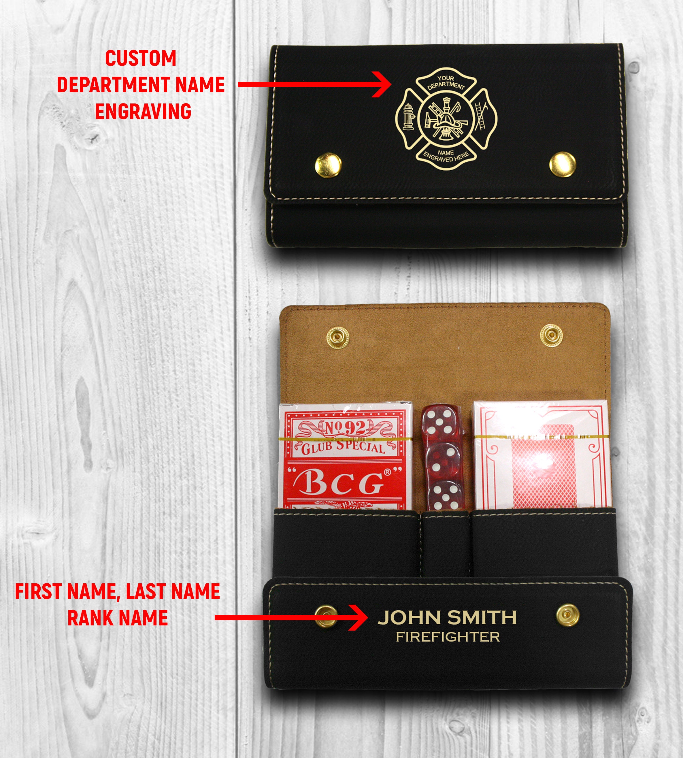 Custom Firefighter Card and Dice Game Set Firefighter Game ...