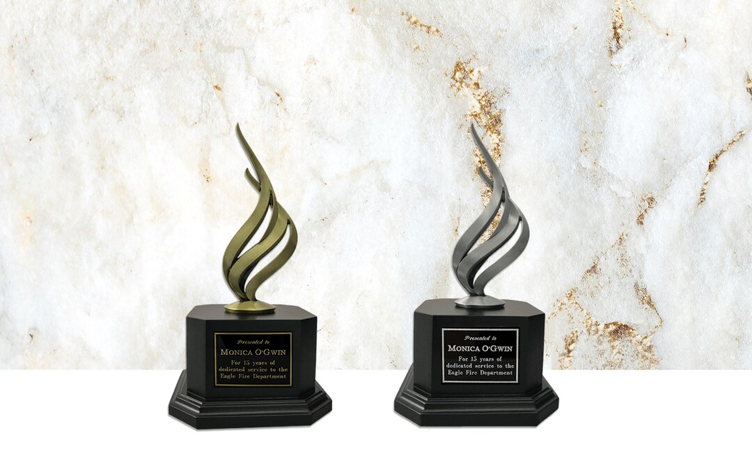 Metal Flame Award - Firefighter Award - Etsy