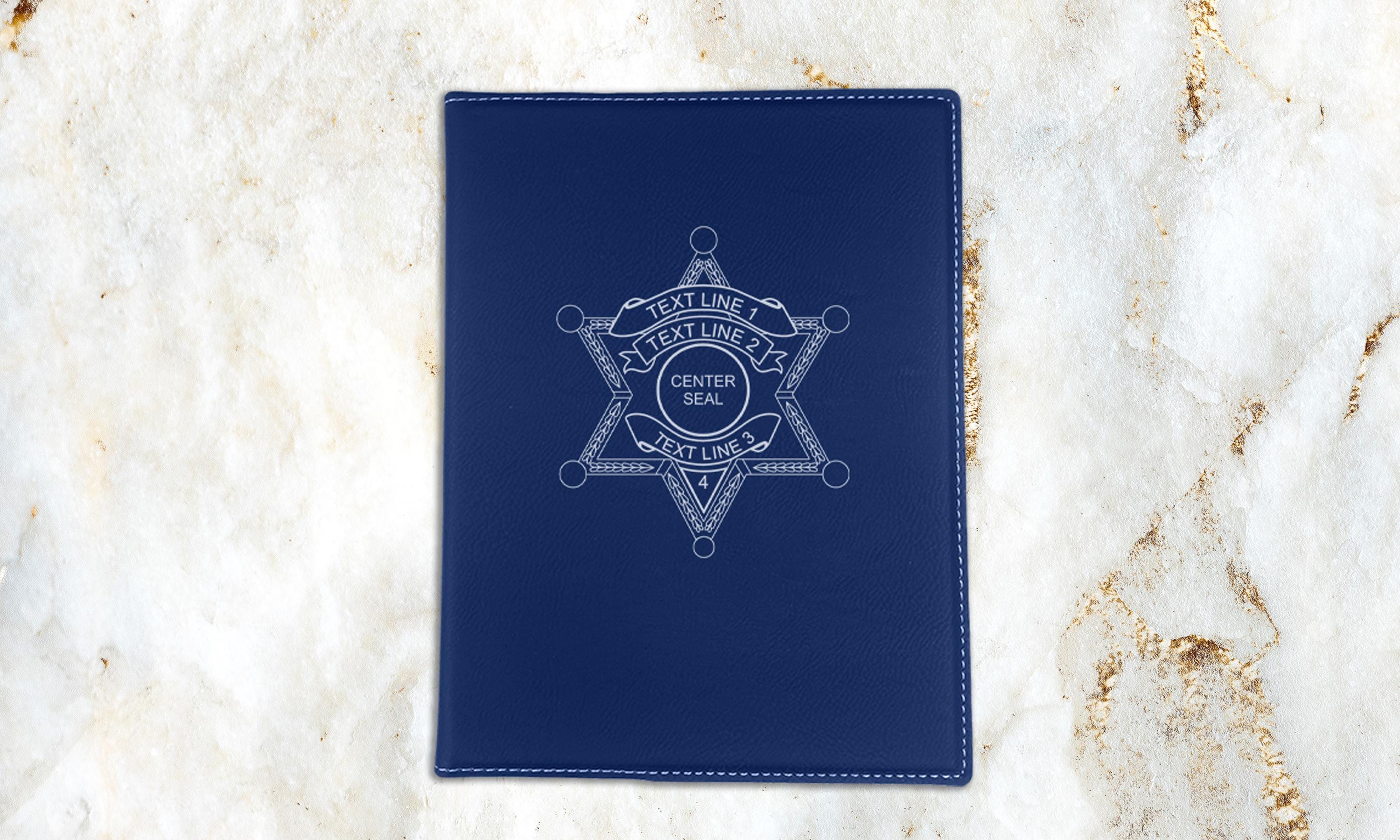 Personalized Sheriff Star Padfolio, Police Notebook Gift - Etsy
