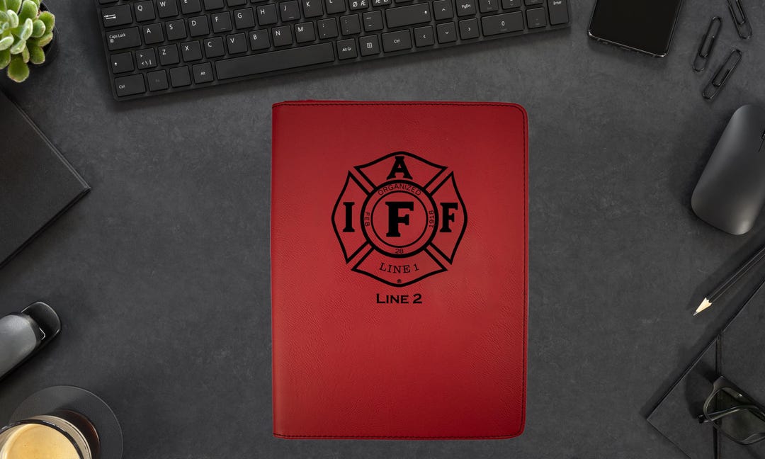 IAFF Junior Padfolio With Paper - IAFF Gift - Firefighter Portfolio - Etsy
