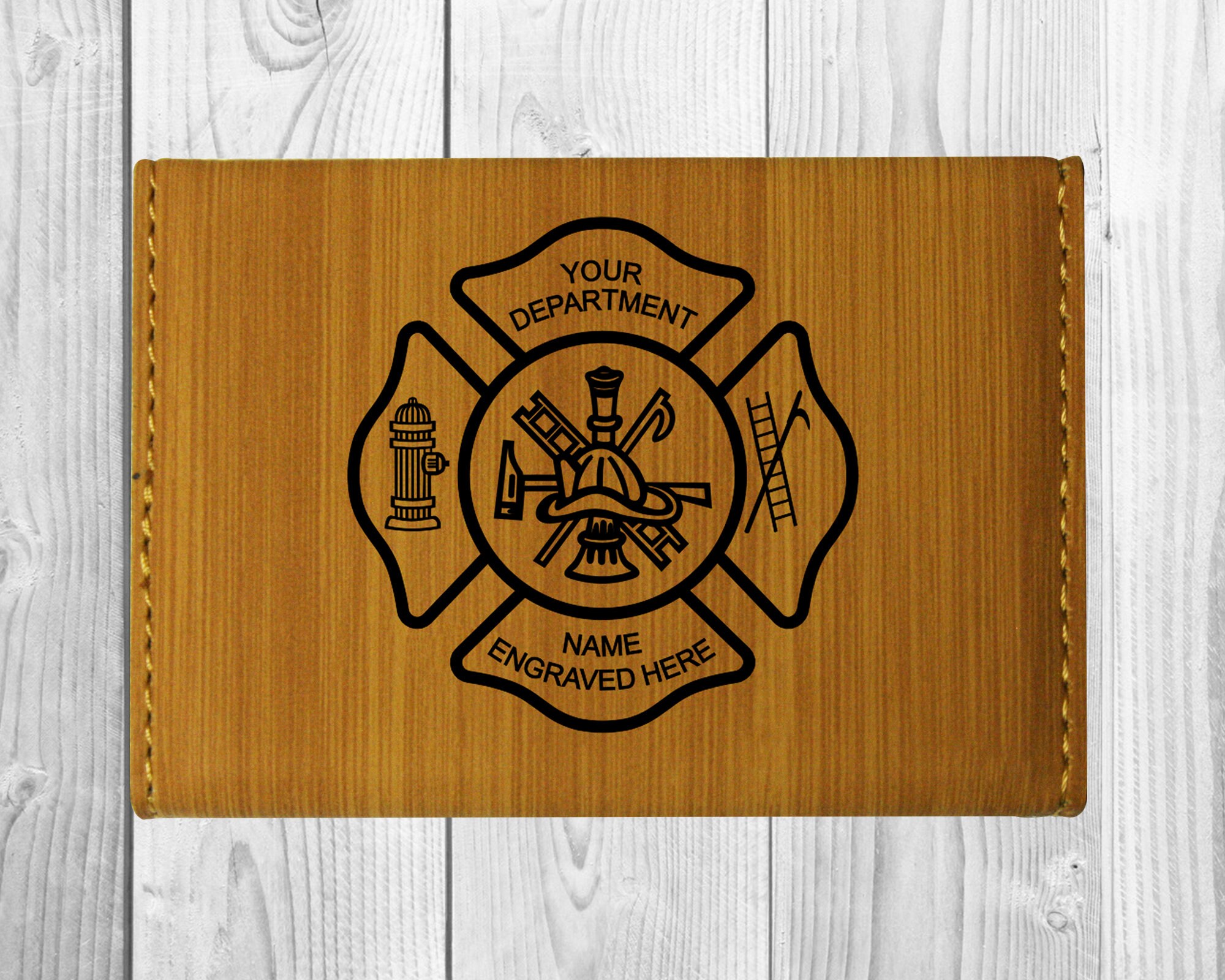 Personalized Firefighter Business Card Case - Custom Firefighter Gift ...