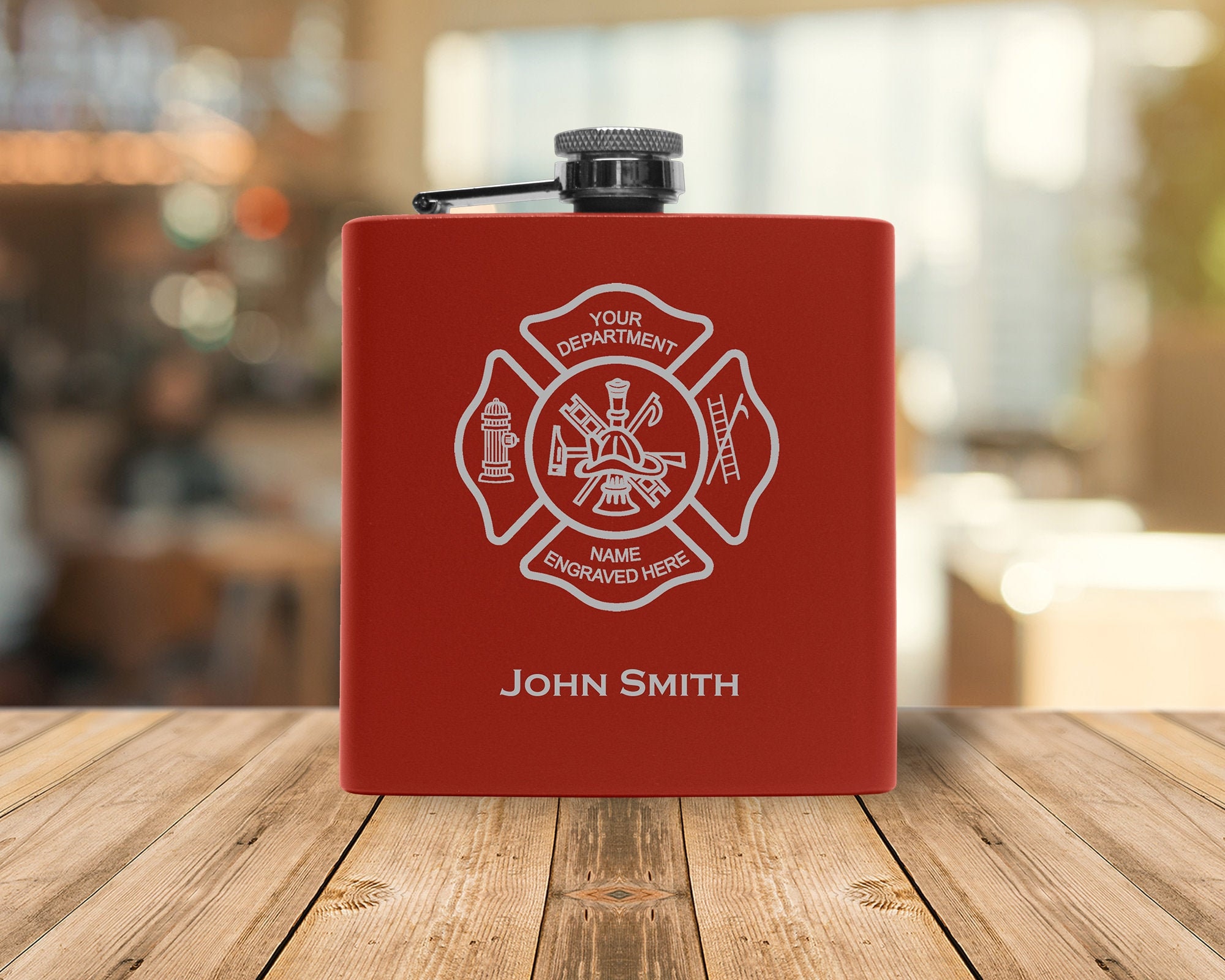 Personalized Firefighter Gift Stainless Steel 6 Oz Firefighter Flask - Etsy