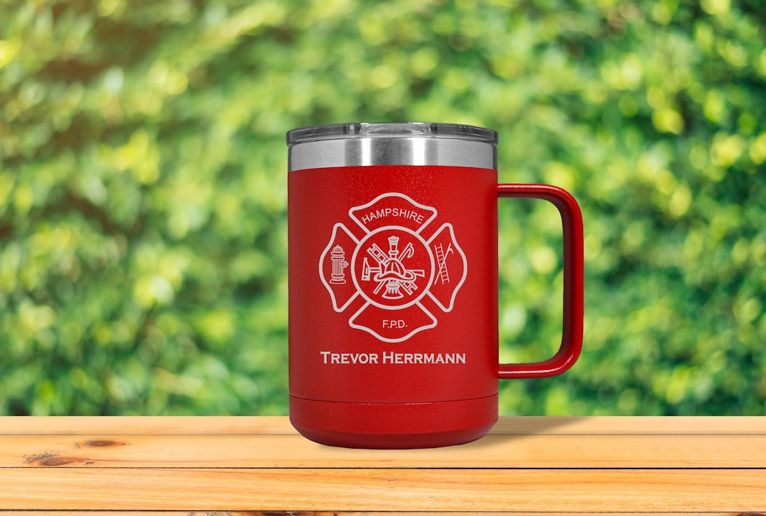 Personalized Firefighter Gift - 15 Oz Firefighter Vacuum-insulated ...
