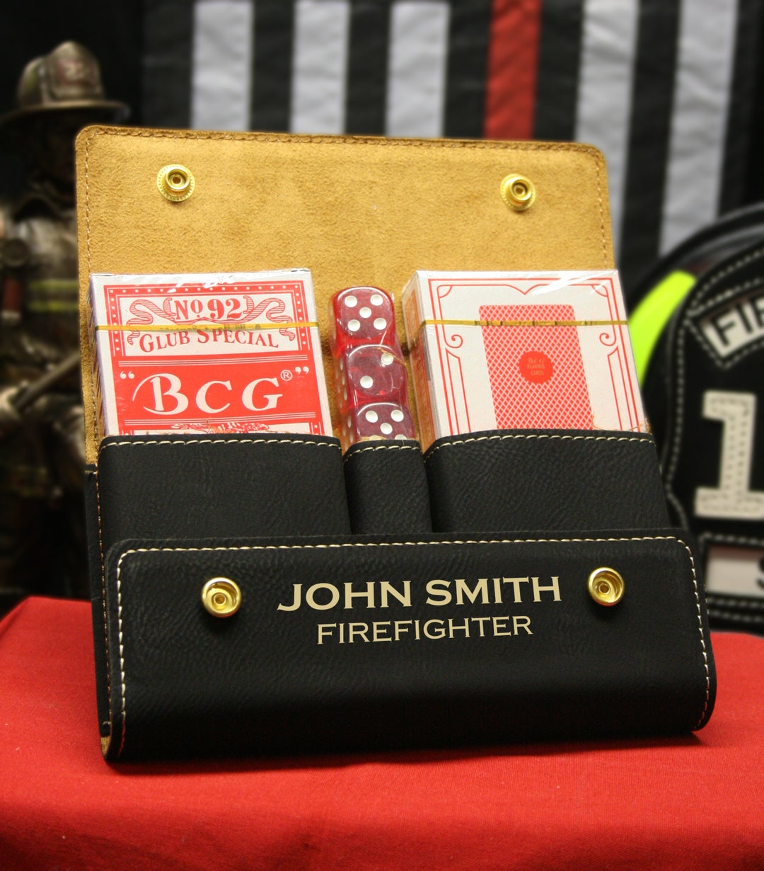 Custom Firefighter Card and Dice Game Set - Firefighter Game ...