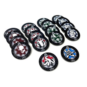 Chaos Token Set With Pouch - Arkham Horror Acrylic Tokens - Etsy